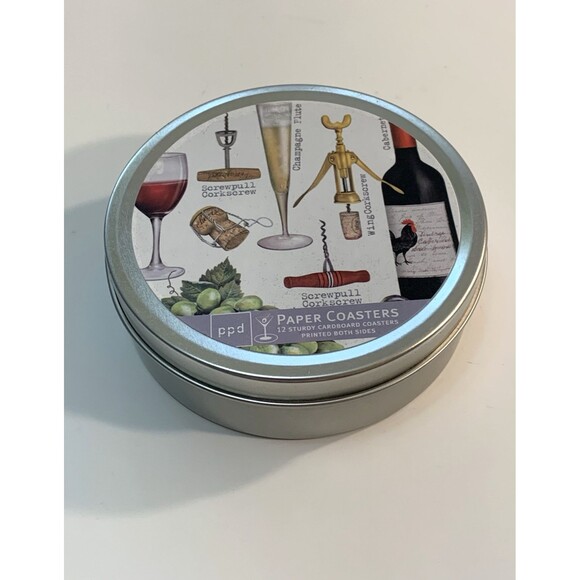Dining | Paperproducts Design Cardboard Wine Coasters In Tin Double ...